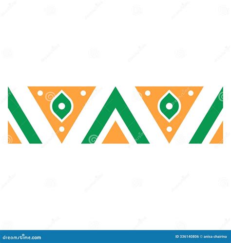 Nigerian Culture Pattern Frame Design Stock Vector Illustration Of