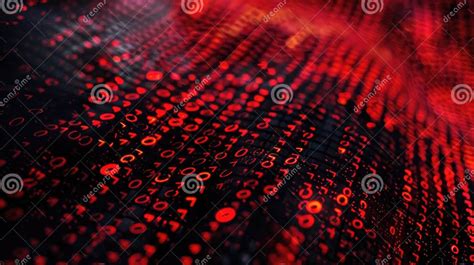 binary code texture red glowing background with digits aig535 stock