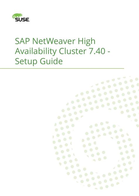 Pdf Sap Netweaver High Availability Cluster 740 Setup Guide · Pdf Fileiv Sap Netweaver High