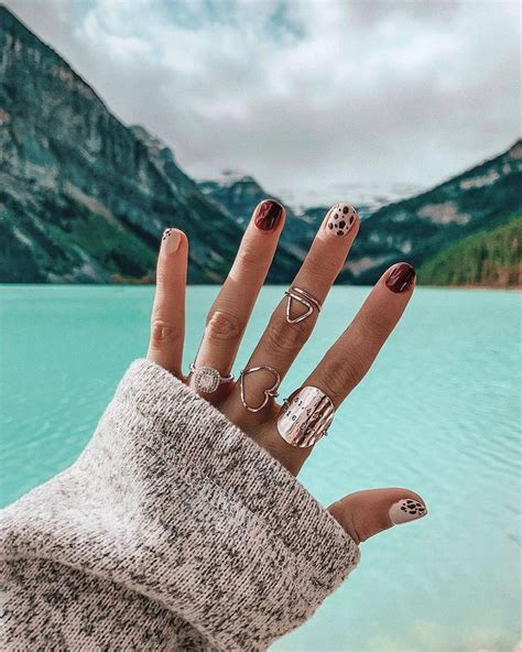 50 Cute Fall Nail Designs You Need To Try Prada And Pearls Fall Nail Designs Burgundy Nail