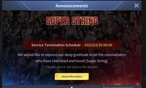 Super String Is Ending Service Rgachagaming