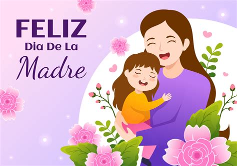 Feliz Dia Delaware La Madre Ilustración Con Celebrando Contento Madre Día Y Linda Niños En Plano