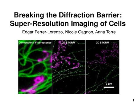 Ppt Breaking The Diffraction Barrier Super Resolution Imaging Of Cells Powerpoint