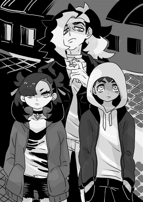 Marnie Piers And Hop Pokemon And More Drawn By Amagaeru Amapippi Danbooru