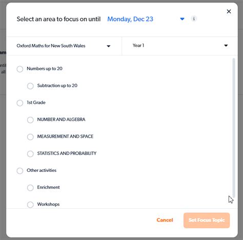 How Do I Enable Set Focus Matific Help