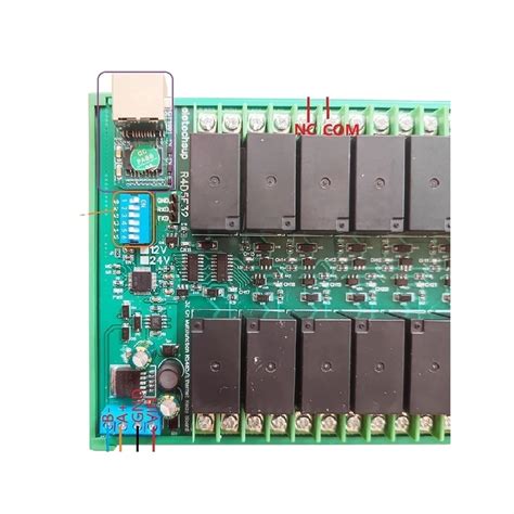 Parts And Spares 32ch 20a High Current Ethernet Relay Network Switch Modbus Rtu Slave Tcp Udp Rj45