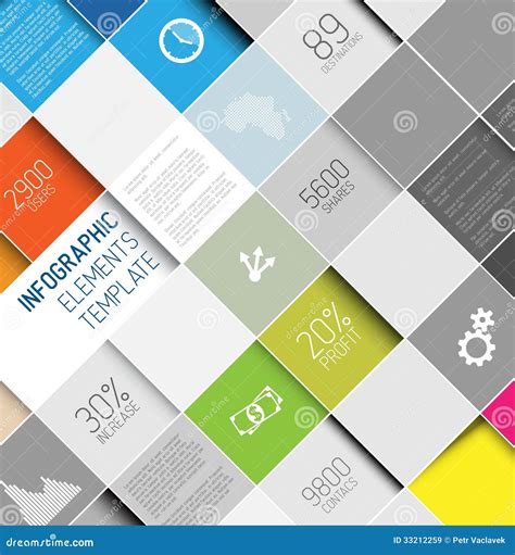 Vector Abstract Squares Background Illustration Infographic Template Stock Vector