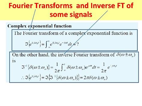 Properties Of Continuous Fourier Transforms Fourier Transform Notation