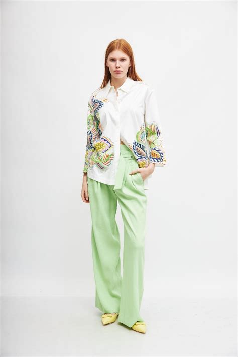 Marc Cain Брюки палаццо изо льна вискозы и эластана купить по выгодной цене Корона