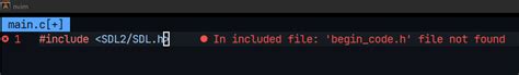 C In Included File Begincodeh File Not Found Occurring In Neovim Lsp Stack Overflow