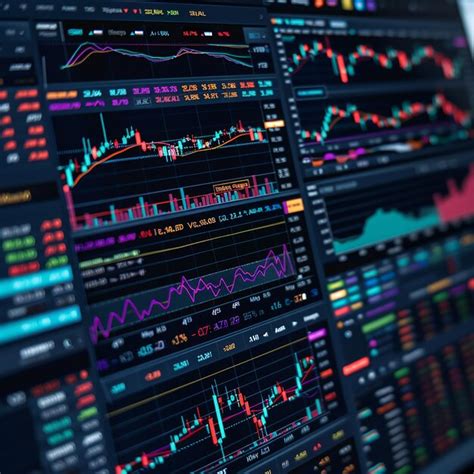 Trading With Multiple Charts Premium Ai Generated Image