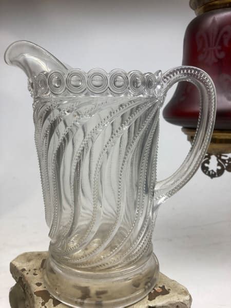 Eapg Clear Glass Water Pitcher From The Collection Of Timelines