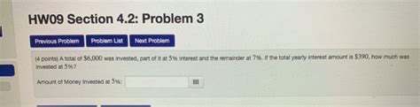 Solved Hw09 Section 42 Problem 3 Previous Problem Problem