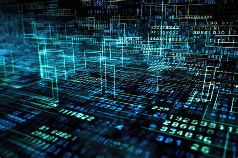 Premium Ai Image Digital Bits Of Information Computer Bits With A