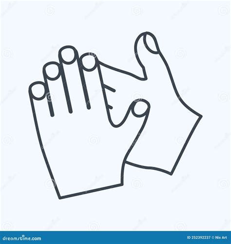 Icon Clapping Hands Suitable For Hand Actions Symbol Glyph Style Simple Design Editable