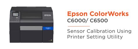 A Step By Step Guide To Calibrating Using The Printer Setting Utility For Epson Colorworks C6000
