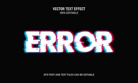 Premium Vector Error Editable Text Effect