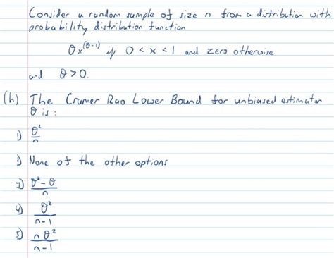Solved Consider A Random Sample Of Size N From A Chegg Com