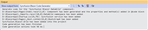 Code Generator In Blazor Syncfusion