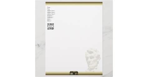 Letterhead Template President Lincoln Zazzle