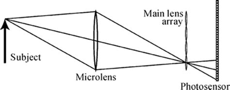 microlens array imaging principle diagram in 1992 adelson et al first