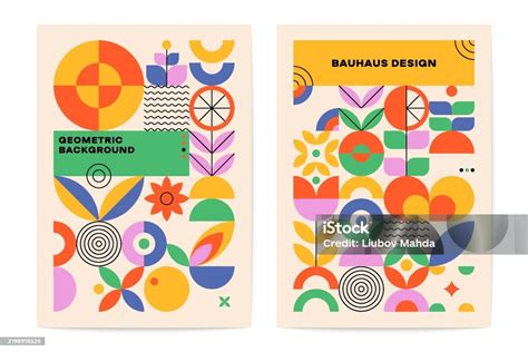 녹색 잎 포스터 추상 기하학적 포스터 세트 최소 모자이크 식물 꽃 장식 바우 하우스 스칸디나비아 타일 구성 브로셔 전단지 디자인 벡터 컬렉션 0명에 대한 스톡 벡터 아트 및