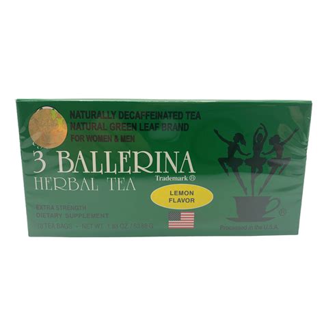 3 Ballerina Herbal Tea Extra Strength Dietary Supplement Lemon Flavor