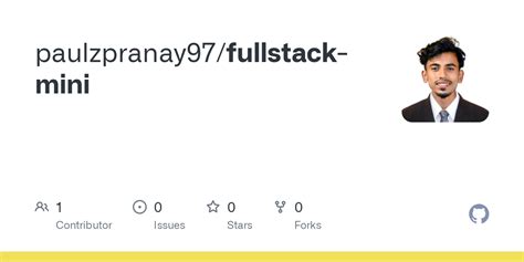 Github Paulzpranay97fullstack Mini
