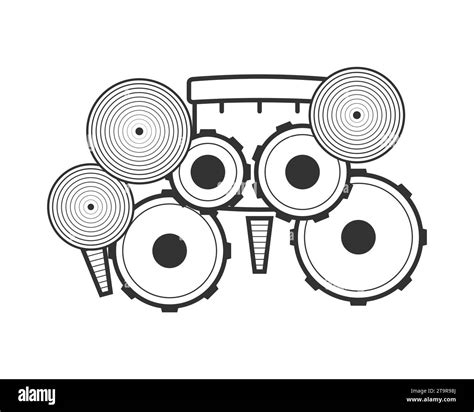 Drum Kit Top View Vector Illustration Stock Vector Image And Art Alamy