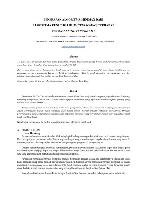 Implementasi Algoritma Minimax Dari Pdf