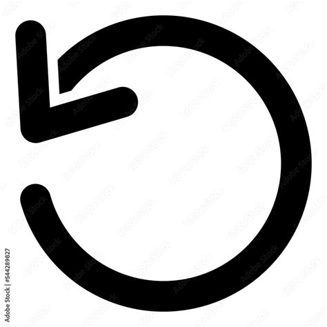 Undo Arrow Interface Direction Pointer Selection Icon Stock Vector