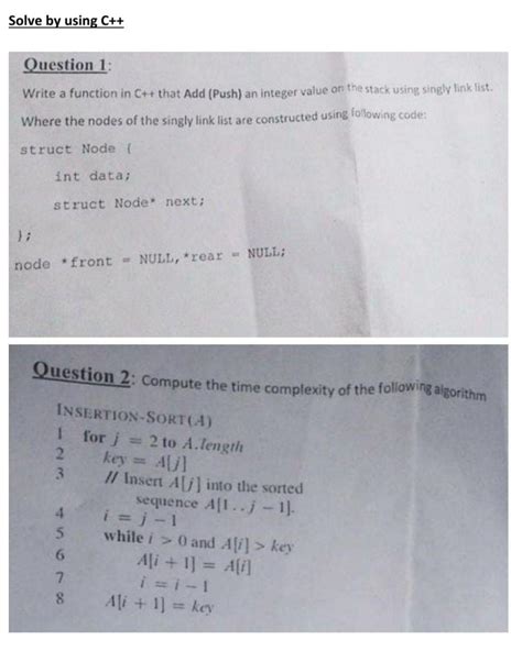 Solved Solve By Using C Question 1 Write A Function In C