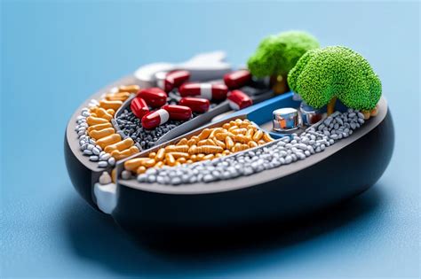 Detailed Close Up Of A Colorful Cross Section Model Of A Plant Cell Showcasing Various