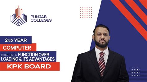 Pgc Lectures Inter Part 2 Kpk Board Computer Science Chapter 6 Function Over Loading Its