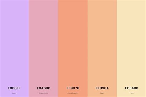 Best Mauve Color Palettes With Names And Hex Codes Mauve Color Mauve Peach Color Palettes