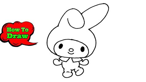 How To Draw My Melody Easy From Sanrio Step By Step Youtube