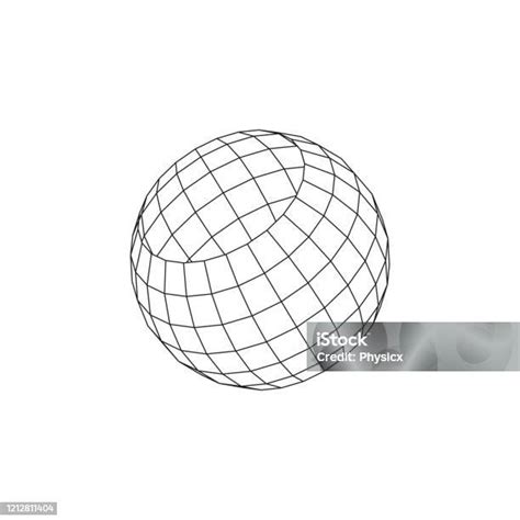 나선형 원형 회전 선 와이어프레임 구 오브젝트입니다 네트워크 라인 Hud 설계 구체 0명에 대한 스톡 벡터 아트 및 기타 이미지 Istock