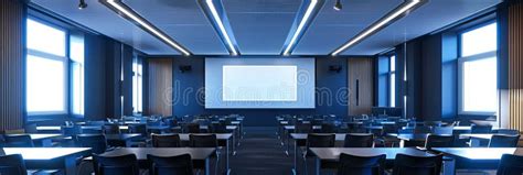 A Contemporary Classroom With Interactive Panels And Ai Assistants