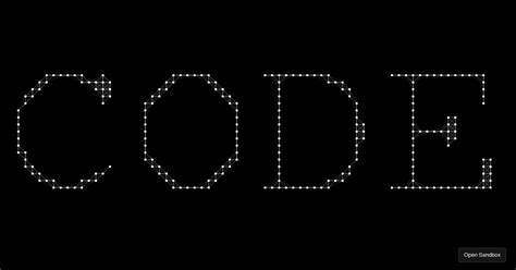 Canvas Text Particle System Codesandbox