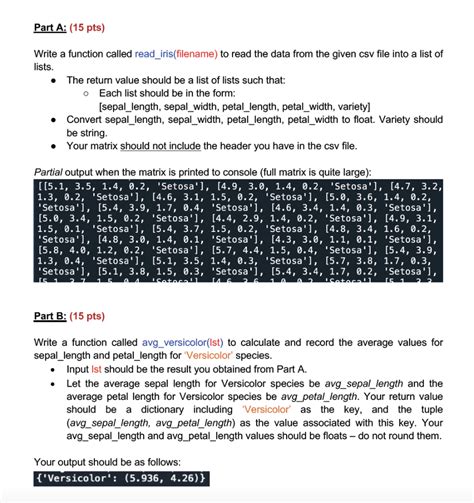Solved Iris Flower Dataset Is A Multivariate Dataset Which
