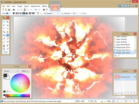 How To Create A Blast Effect Using Paint Net With Pictures