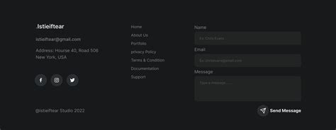 Personal Portfolio Dark Mode Website UI UX Design Behance