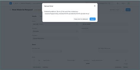 Scan Barcode Error Purchase Order Material Request Etc Erpnext Frappe Forum