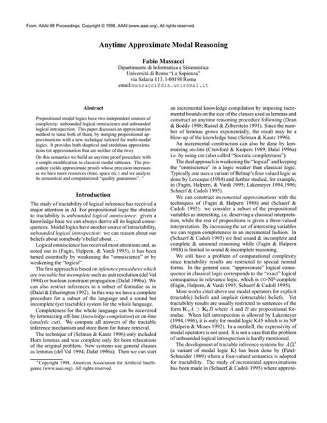 Anytime Approximate Modal Reasoning Fabio Massacci