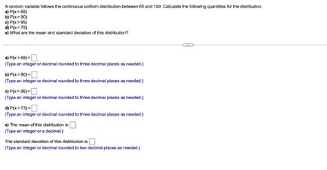 Solved A Random Variable Follows The Continuous Uniform