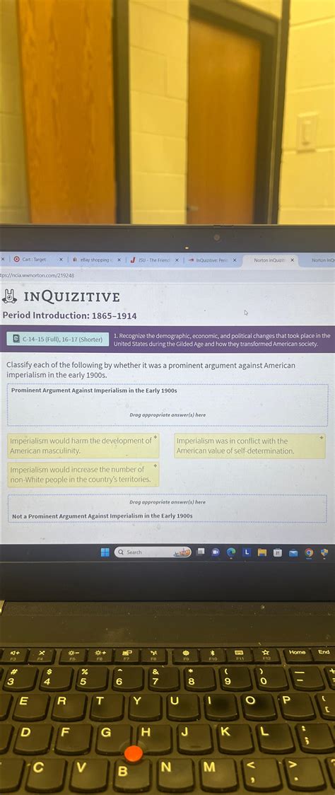 Solved Fणु ﻿inquizitiveperiod Introduction 1865 1914[e
