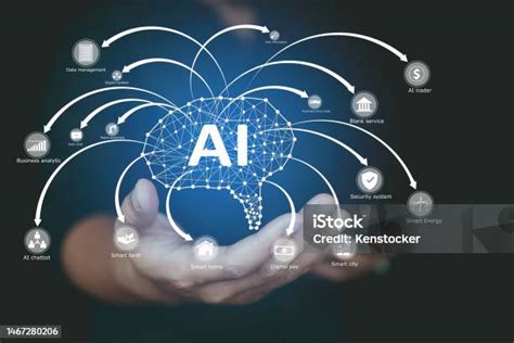 Ai 인공 지능 기술 및 Ai 응용 프로그램을 사용하는 사람들 Ai 채팅 및 제어 기술 가상현실에 대한 스톡 사진 및 기타