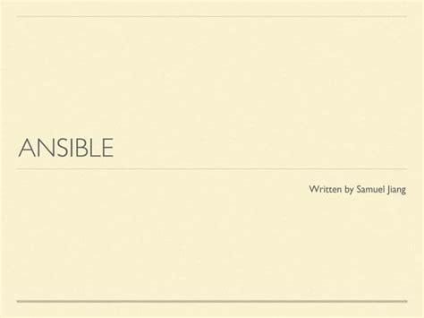 ansible introduction pdf