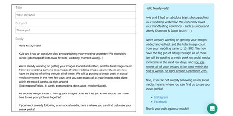 How To Use Custom Fields In Your Workflows Virtually Done Wedding Photography Systems
