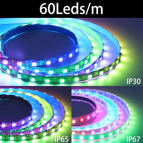 WS2812B Smart Pixel RGB Led Strip Light WS2812 Individually Addressable IC 30 60 144 Pixels Leds